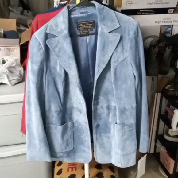 jerry lewis | Jackets & Coats | Jerry Lewis Blue Suede Jacket | Poshmark